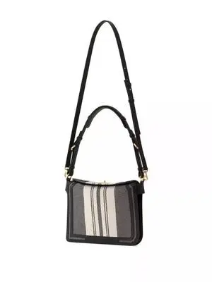 LANVIN Compagnon Striped Lock Shoulder Bag