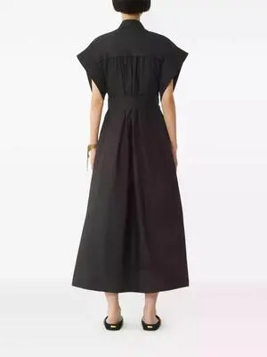 LANVIN Belted V-neck Midi Dress