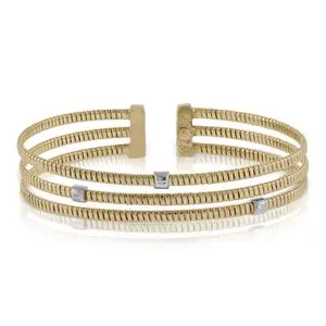 TOSCANO 14k Three-strand Tubogas Bracelet