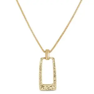 Toscano Hammered Door Knocker Pendant Necklace - Yg