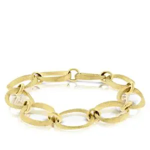 TOSCANO Oval Satin Link 14k Bracelet - Yg