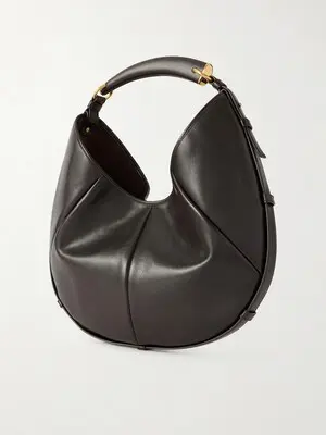 Saint Laurent Mombasa Paneled Leather Shoulder Bag - Brown