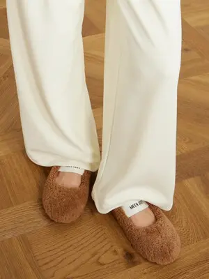 Moon Boot Shearling Ballet Flats - Brown