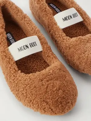 Moon Boot Shearling Ballet Flats - Brown
