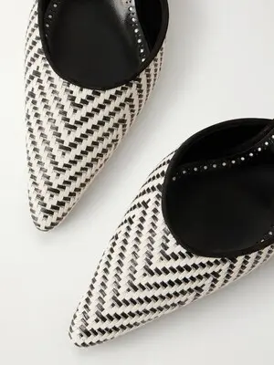 Manolo Blahnik Carolyne 50 Raffia Mules