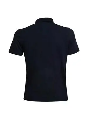 Fedeli Mother-of-pearl Button Polo Shirt - Blue