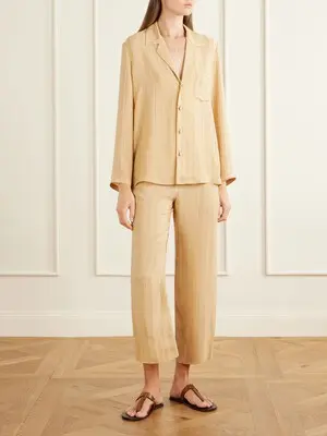 Saint Laurent Striped Silk-jacquard Shirt