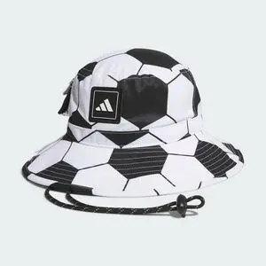 Adidas Soccer Ball Bucket Hat - Black White / Black / White