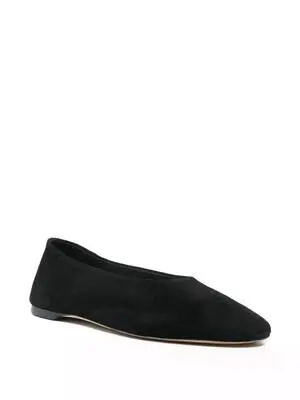 TOTEME Suede Ballerinas - Black