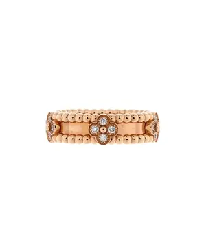 VAN CLEEF & ARPELS Small Perlee Sweet Clovers Ring - Pink