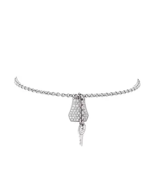 HERMES Small Kelly Clochette Chain Bracelet - White