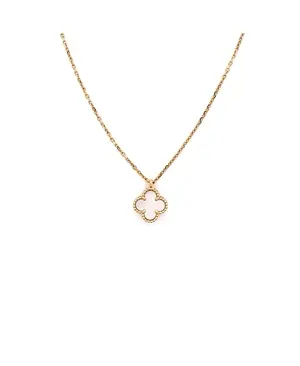 VAN CLEEF & ARPELS Sweet Alhambra Pendant Necklace, 15.75 - Gold