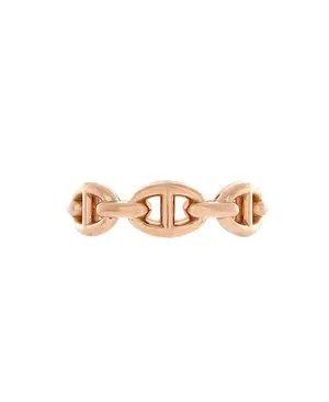 HERMES Small Chaine D'ancre Enchainee Ring - Pink
