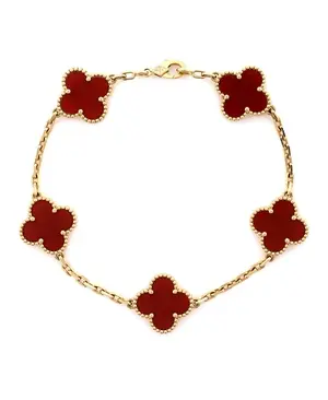 VAN CLEEF & ARPELS Vintage Alhambra 5 Motifs Bracelet - Gold