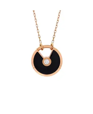 CARTIER Small Amulette De Pendant Necklace - Pink