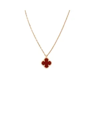 VAN CLEEF & ARPELS Sweet Alhambra Pendant Necklace - Pink