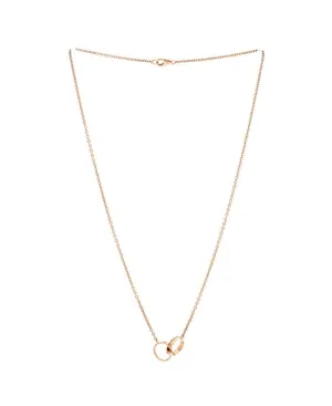 CARTIER Love Interlocking Necklace In 18k Rose Gold, 17.25