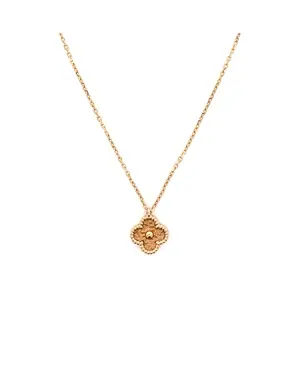 VAN CLEEF & ARPELS Sweet Alhambra Pendant Necklace 18k Rose Gold - Pink