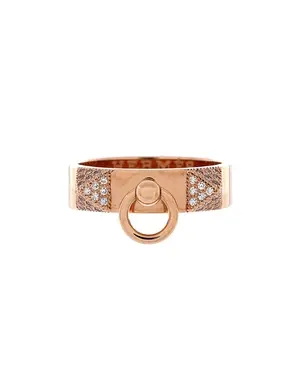 HERMES Small Collier De Chien Ring - Pink