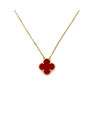 VAN CLEEF & ARPELS Vintage Alhambra Pendant Necklace - Gold