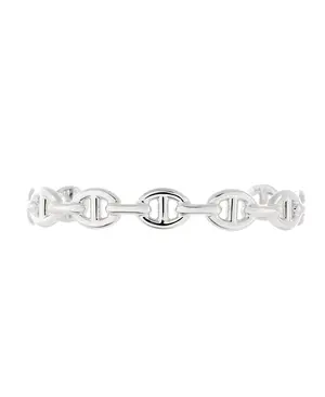 HERMES Medium Chaine D'ancre Enchainee Cuff Bracelet - Sterling Silver