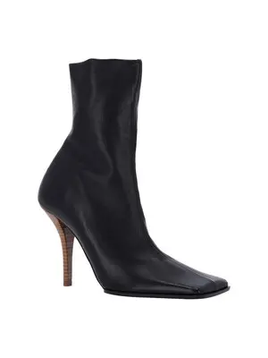 Alaïa Sot Square Ankle Boots - Black