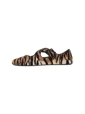 Alaïa Tiger Pony Ballet Flats