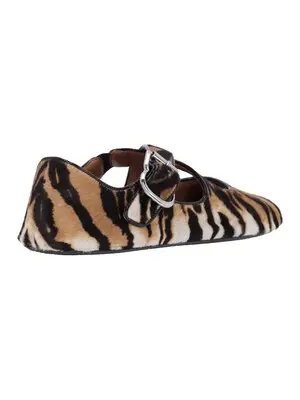 Alaïa Tiger Pony Ballet Flats
