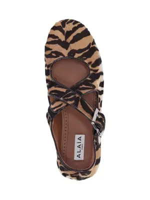 Alaïa Tiger Pony Ballet Flats