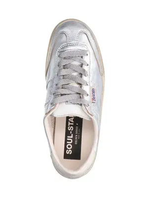 GOLDEN GOOSE Soul Star Leather Sneakers - Silver