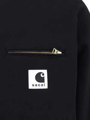 Sacai X Carhartt Wip Cotton Zip Jacket - Black