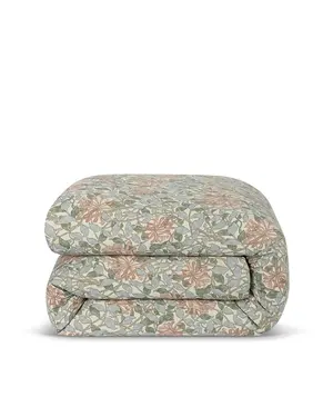 PIGLET IN BED Morris & Co Honeysuckle Linen Blend Duvet Cover, Twin - Soft Sage