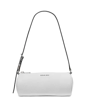 Michael Kors Izzy Small Floral Cutout Barrel Pouchette - Optic White