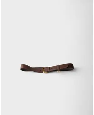 Prada Antiqued Leather Belt
