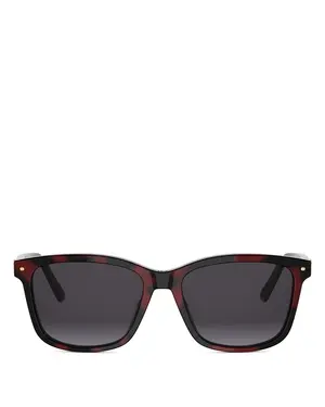 Dior Petit Cd Rectangular Sunglasses - Red Havana/smoke