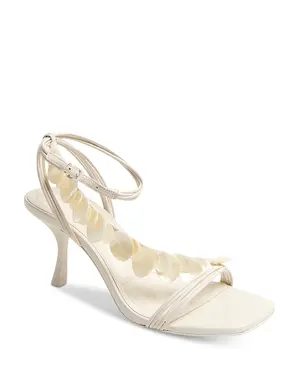 Simkhai Elin Beaded Strappy Sandals - Alabaster