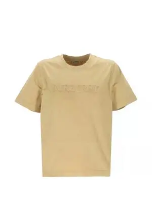 Burberry Logo-embroidered T-shirt - Neutrals