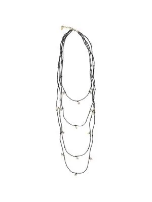 Red Valentino Star Beaded Necklace - Gold
