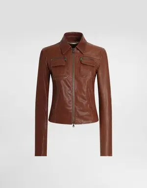 Dolce & Gabbana Vegetable Nappa Leather Jacket