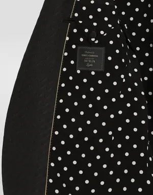 Dolce & Gabbana Single-breasted Sicilia Light Jacket With Micro Pattern Jacquard