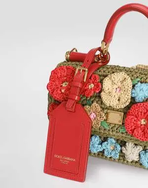 Dolce & Gabbana My Sicily Raffia Crochet Handbag