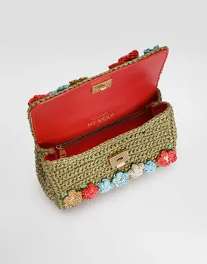 Dolce & Gabbana My Sicily Raffia Crochet Handbag