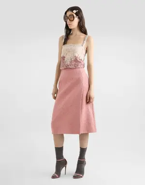 Dolce & Gabbana Floral-print Charmeuse Top