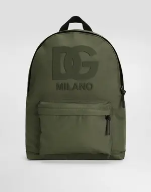 Dolce & Gabbana Nylon Backpack With Dg Patch - Green