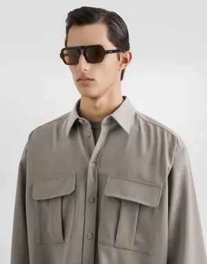 Dolce & Gabbana Virgin Wool Canvas Shirt - Multicolor