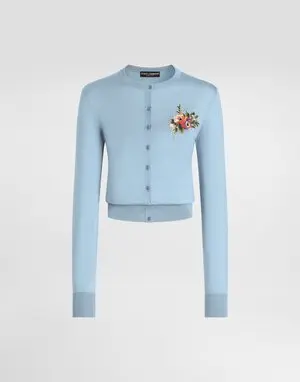 Dolce & Gabbana Silk Cardigan With Embroidery
