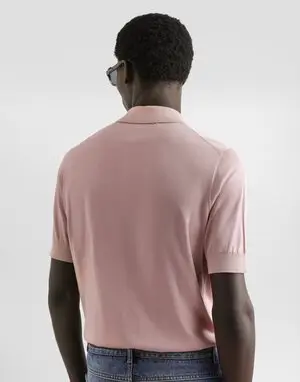 Dolce & Gabbana Silk Polo Shirt - Pink