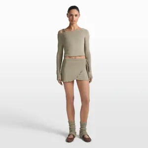 Nike Stretch Knit Wrap Skirt - Brown