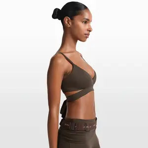 Nike Skims Matte Wrap Bra - Brown