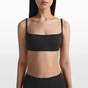 Nike Skims Matte Thin-strap Micro Bra - Black